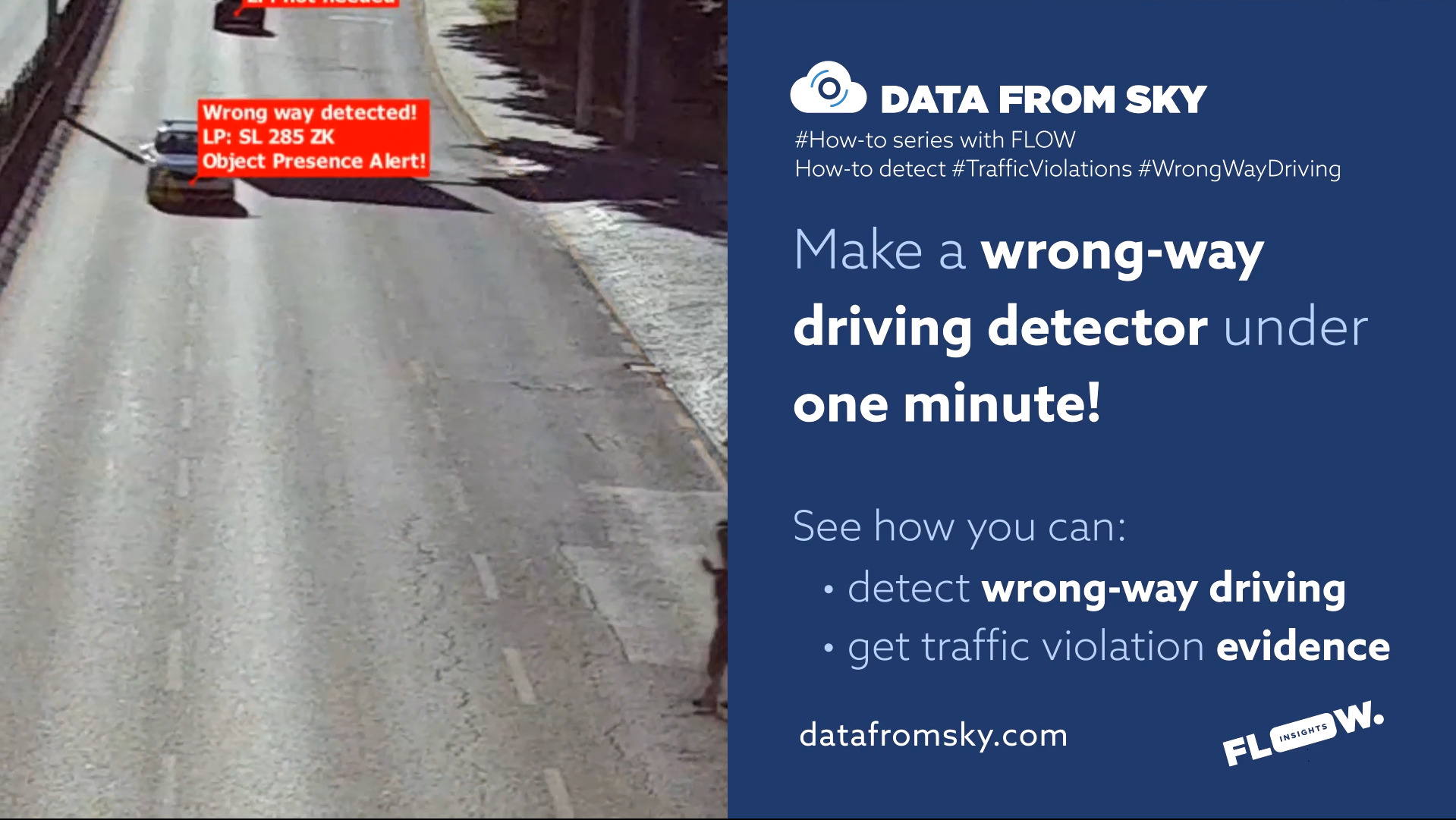 Wrong-way driving detection with FLOW - DataFromSky